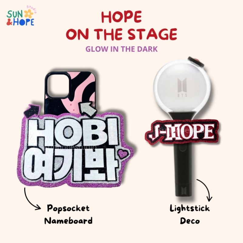 Jual Hope On The Stage Jhope Bts Lightstick Deco Popsocket Nameboard