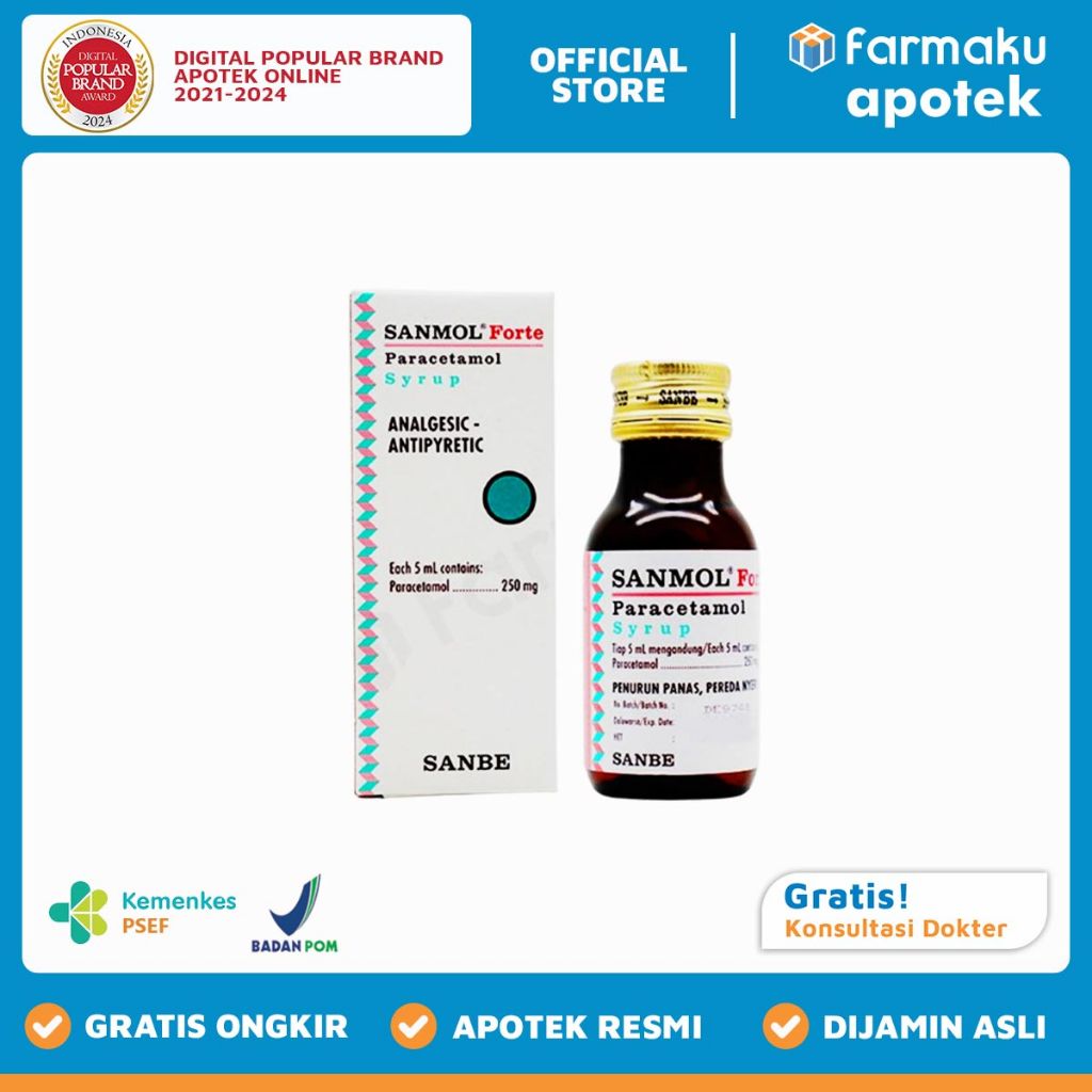 Jual Sanmol Forte Syrup 60 ml - TMG | Shopee Indonesia