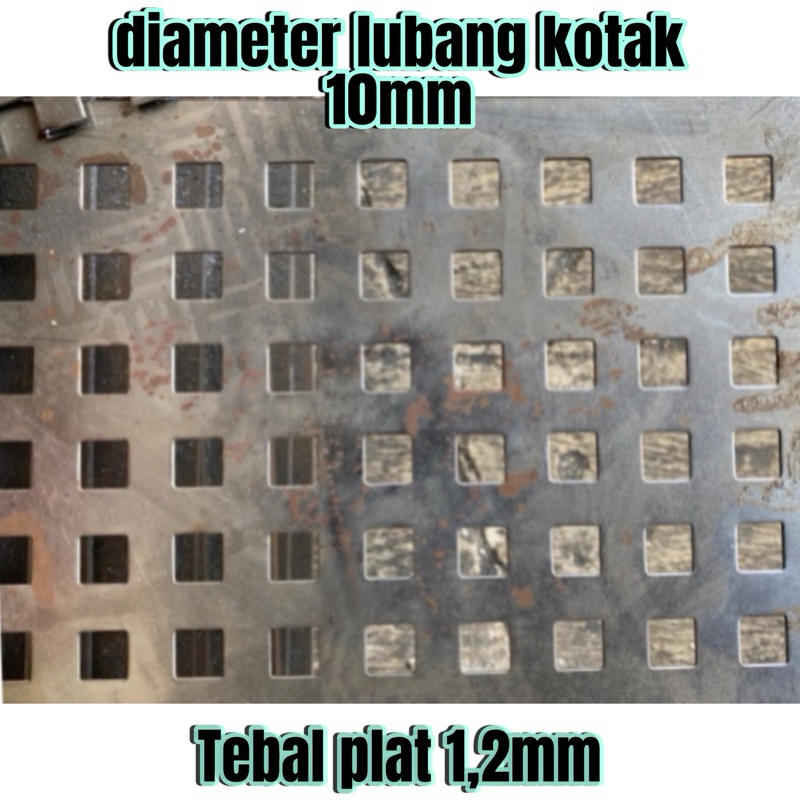 Jual Plat besi lubang kotak 10mm , tebal plat 1,2mm. ukuran tersedia ...