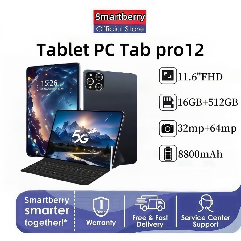 Jual [Bisa COD]Tablet PC Pro12 12GB+512GB 10.1inci Tablet Android Layar ...