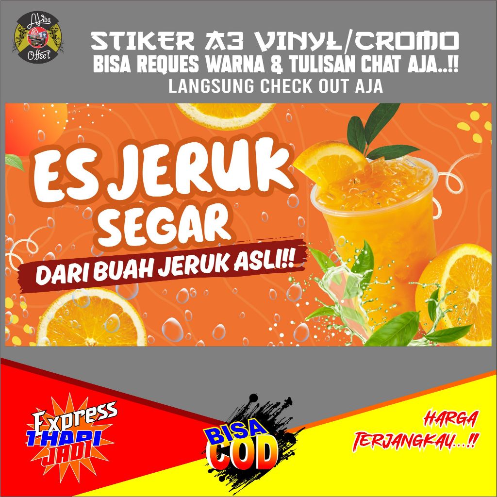Jual SPANDUK BANNER ES JERUK SEGAR 12060 | Shopee Indonesia