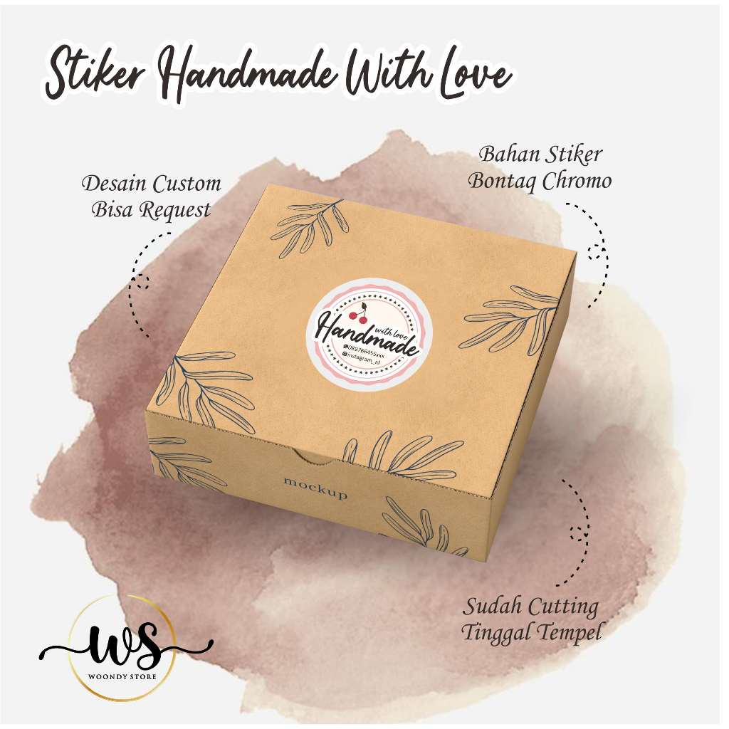 Jual STIKER LABEL HANDMADE CUSTOM OLSHOP - STICKER HANDMADE CUSTOM ...