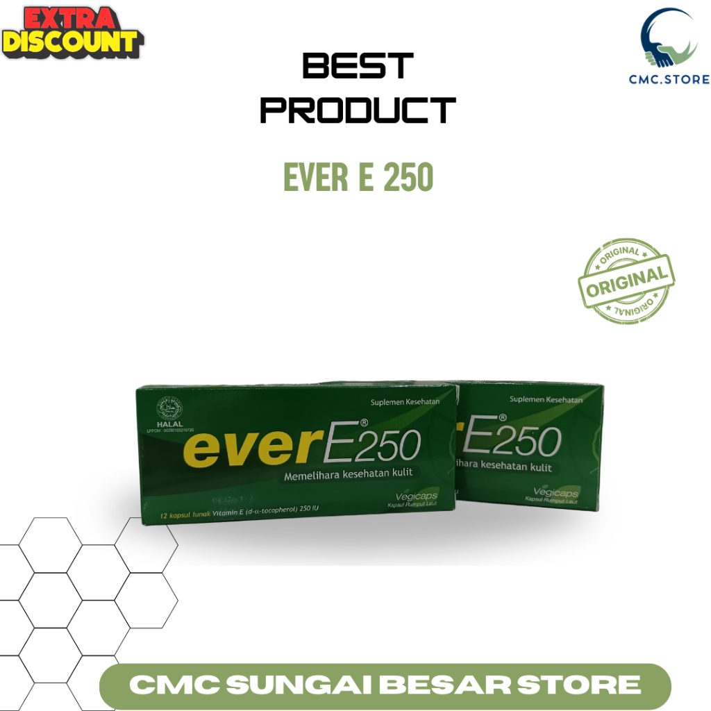 Jual Ever E 250 Suplemen Kesehatan Kulit (12kapsul) | Shopee Indonesia