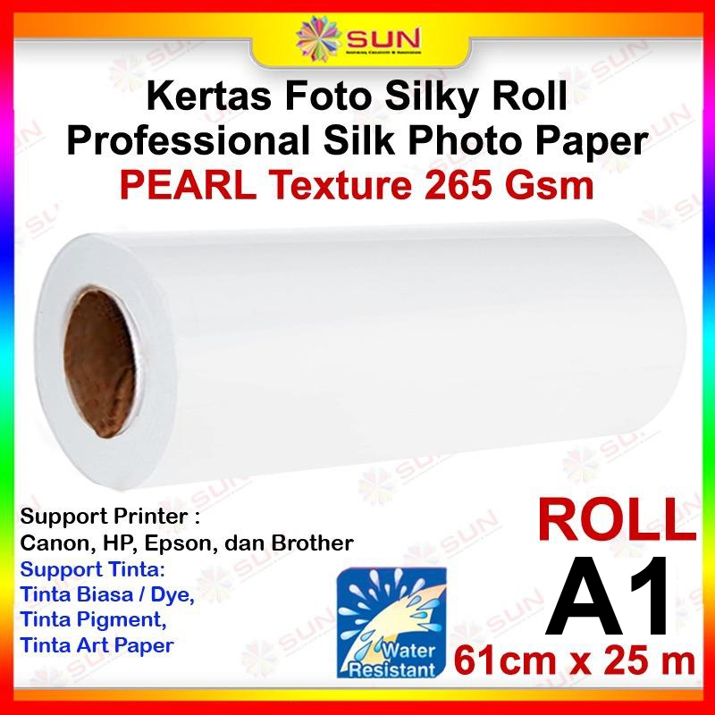 Jual Kertas Foto Silky Roll Texture A1 265 Kulit Jeruk / Pearl (Doff ...