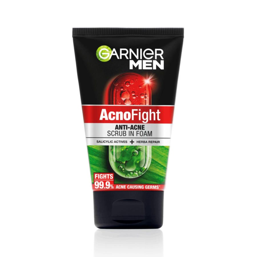 Jual Garnier Men Acno Fight Anti-Acne Scrub In Foam Skin Care - 100ml ...