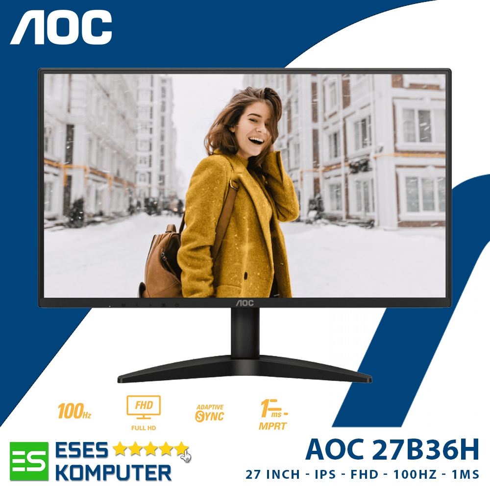 Jual Monitor AOC 27B36H 27" IPS Full HD 100Hz 1Ms Adaptive Sync | Shopee Indonesia