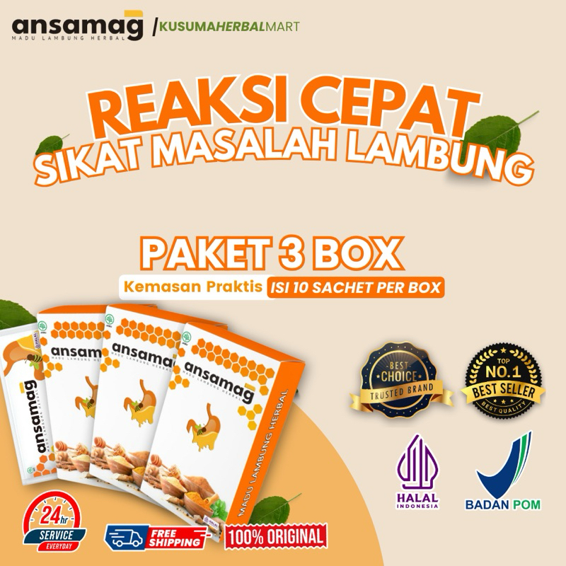 Jual ANSAMAG ORIGINAL 3 PACK Obat Asam Lambung Kronis Gerd Mual Muntah ...