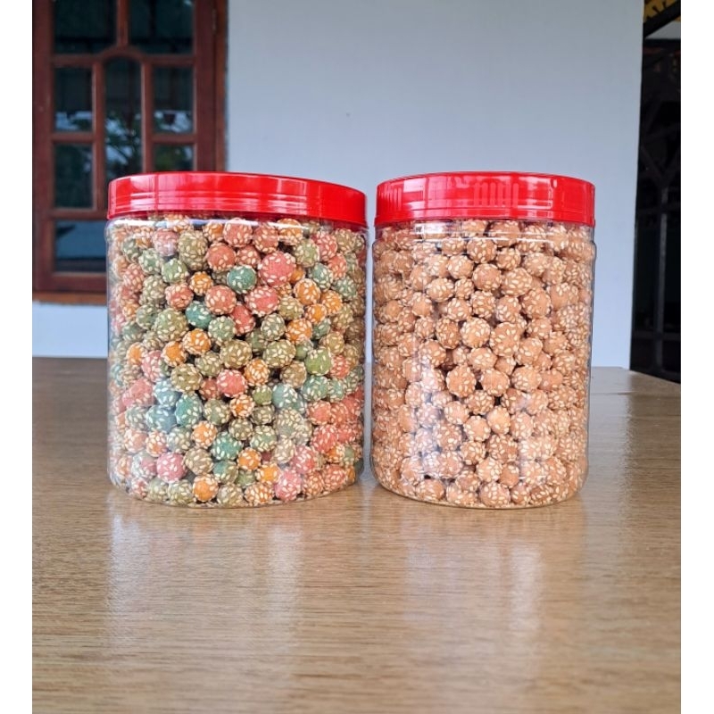 Jual Kue Ceplus Kue Ceplis Onde Onde +-410 gram kemasan toples | Shopee ...