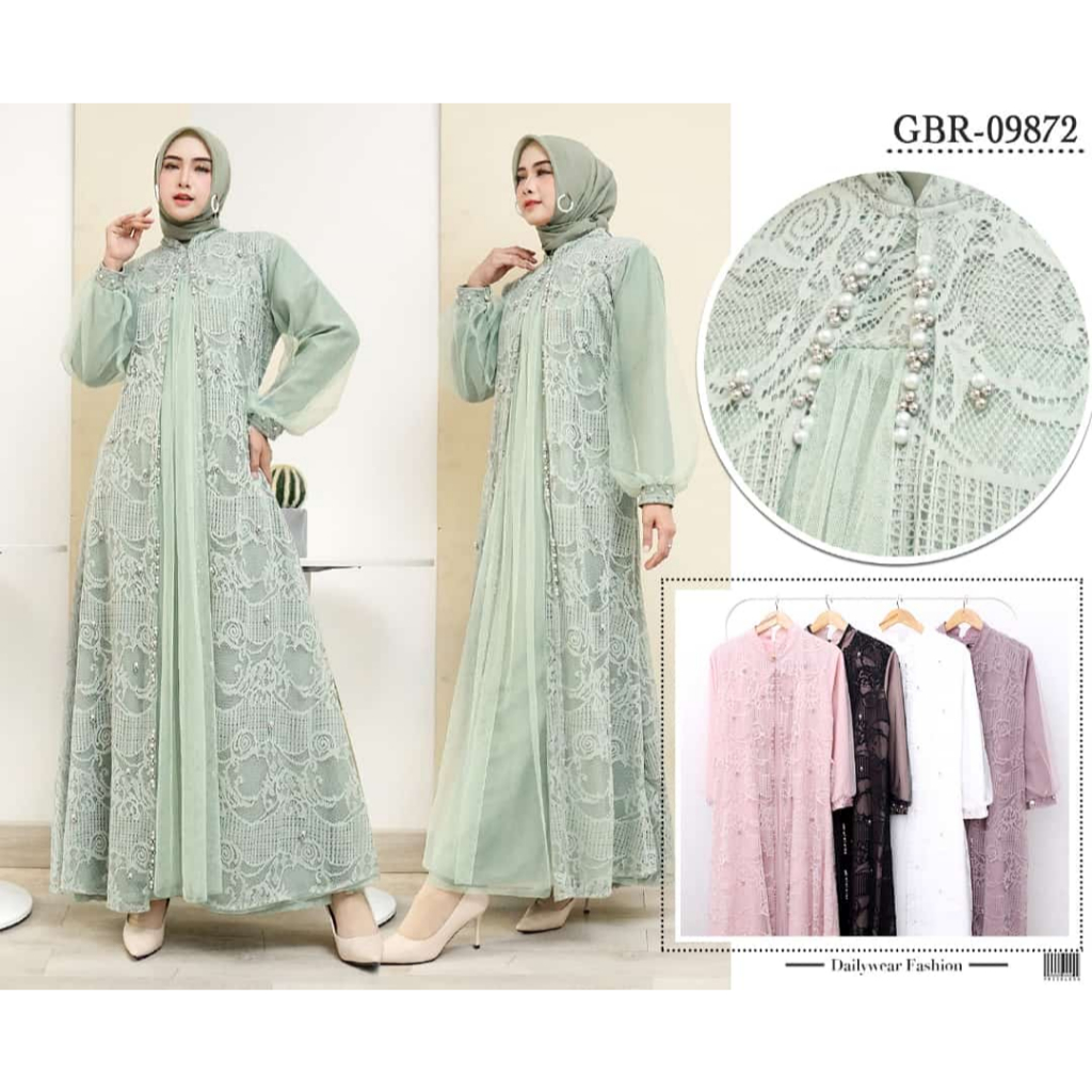 Jual Ozias - Gamis Brokat Haruka 3d 09872 Ld 105 I Gamis Kondangan Cantik I Gamis Wisuda Formal ...