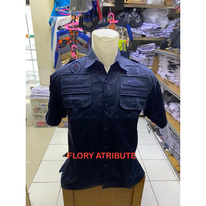 Jual SERAGAM COAST GUARD BORDIRAN NAVY BORDIR TIMBUL/BISA REQUEST WARNA ...