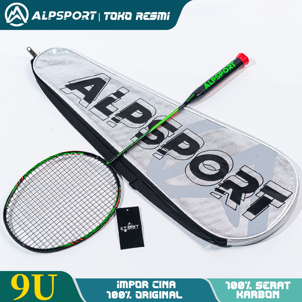 Jual ALPSPORT SR Dua Sisi 9U 58g MAX 35Lbs T800 Raket Bulu Tangkis ...