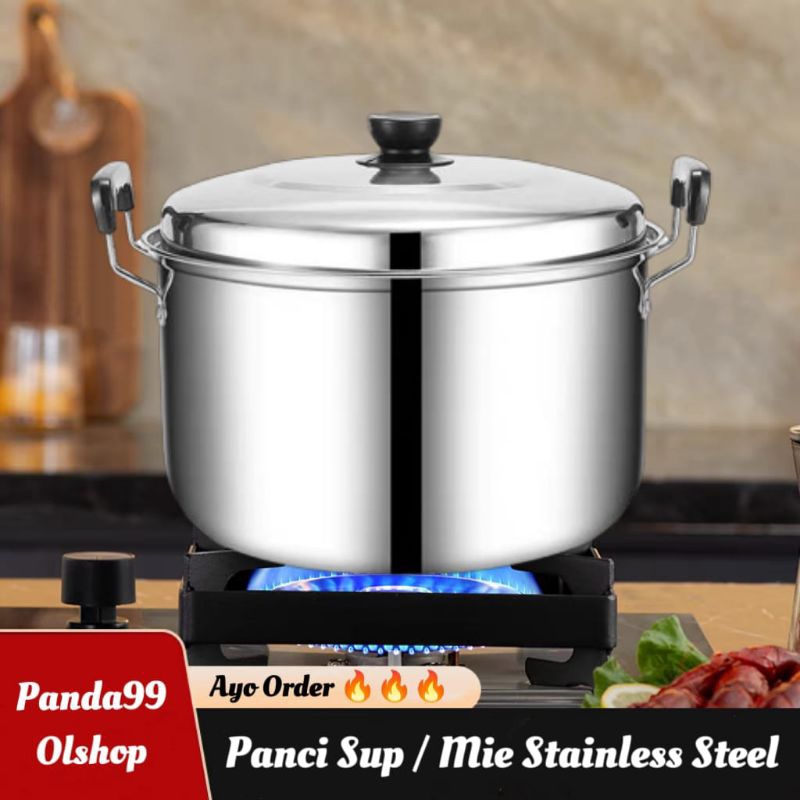 Jual Panci Stainless Steel 2 Kuping / Panci Sup Panci Mie Dengan ...