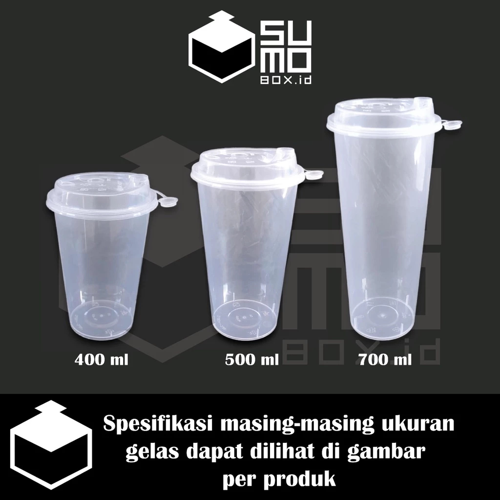 Jual Cup injection + Tutup isi 25pcs (14oz / 16oz / 22oz) Cup Injection ...