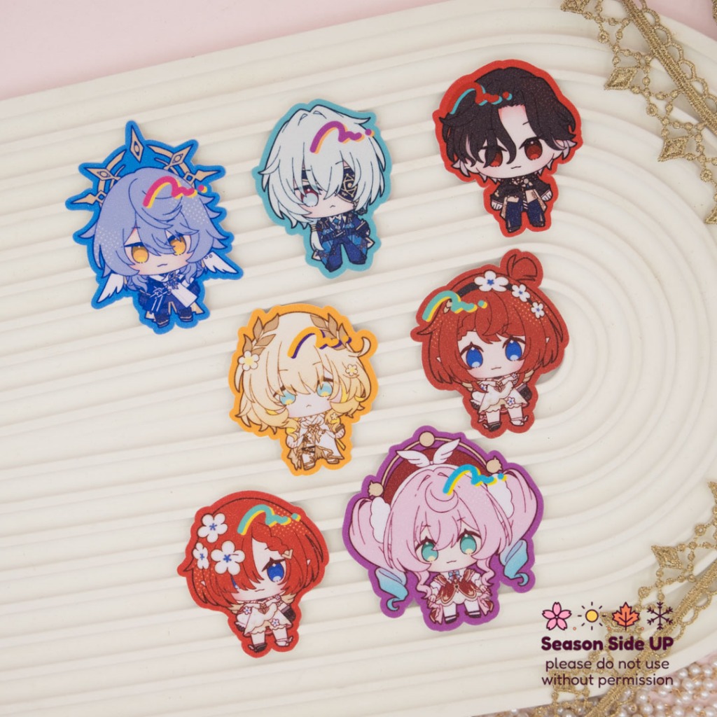 Jual Honkai Star Rail Vinyl Glitter Laminated Sticker Group E ...