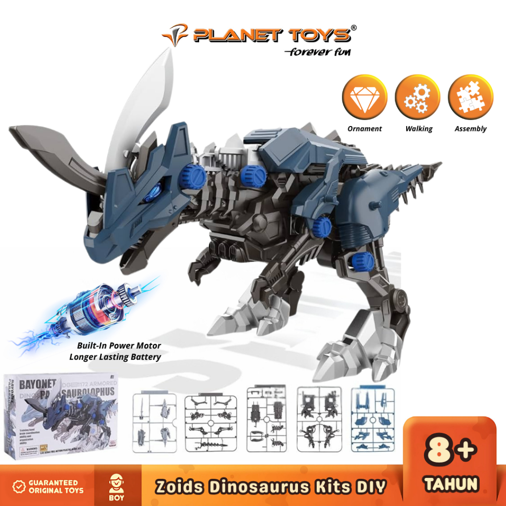 Jual Planet Toys ZOIDS Mainan Dinosaurus Puzzle Rakit Robot Nyala ...