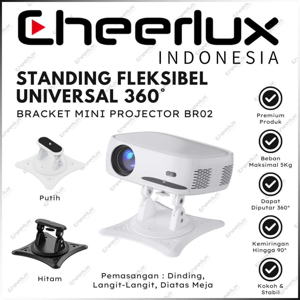 Jual Mini Bracket Projector Serbaguna Universal BR02 360 Derajat Rotasi ...