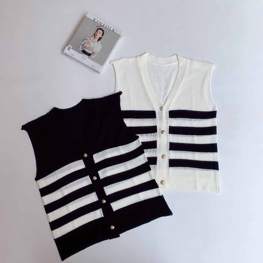 Jual Lea Vest Strip Kancing | Shopee Indonesia