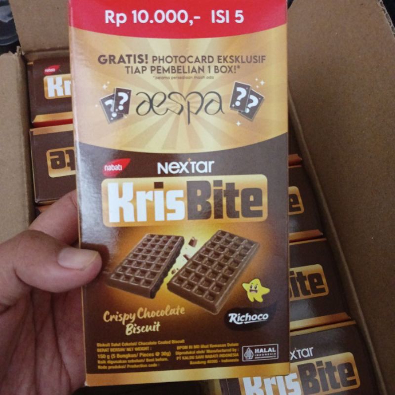 Jual NABATI KRIS BITE ISI 5 PCS DAPATKAN PHOTOCARD AESPA | Shopee Indonesia