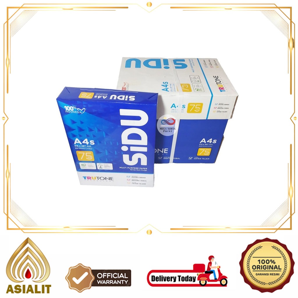 Jual Kertas HVS A4 Sinar Dunia 75 GSM Kertas Sidu Print 75 Gram gr 1 Box 5 Rim Foto Copy ...