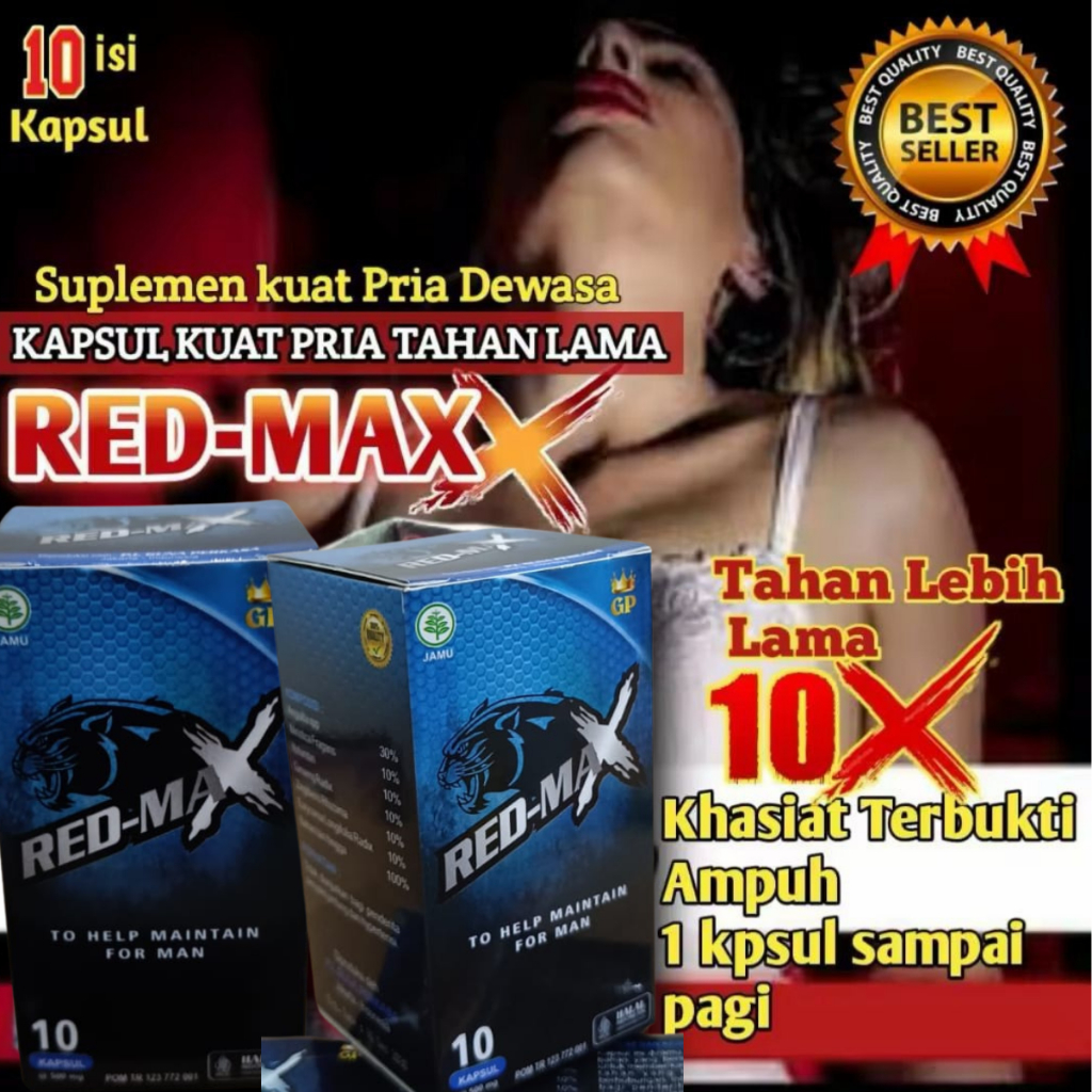 Jual Obat kuat pria kapsul tahan lama RED-MAX ramuan berkualitas super ...