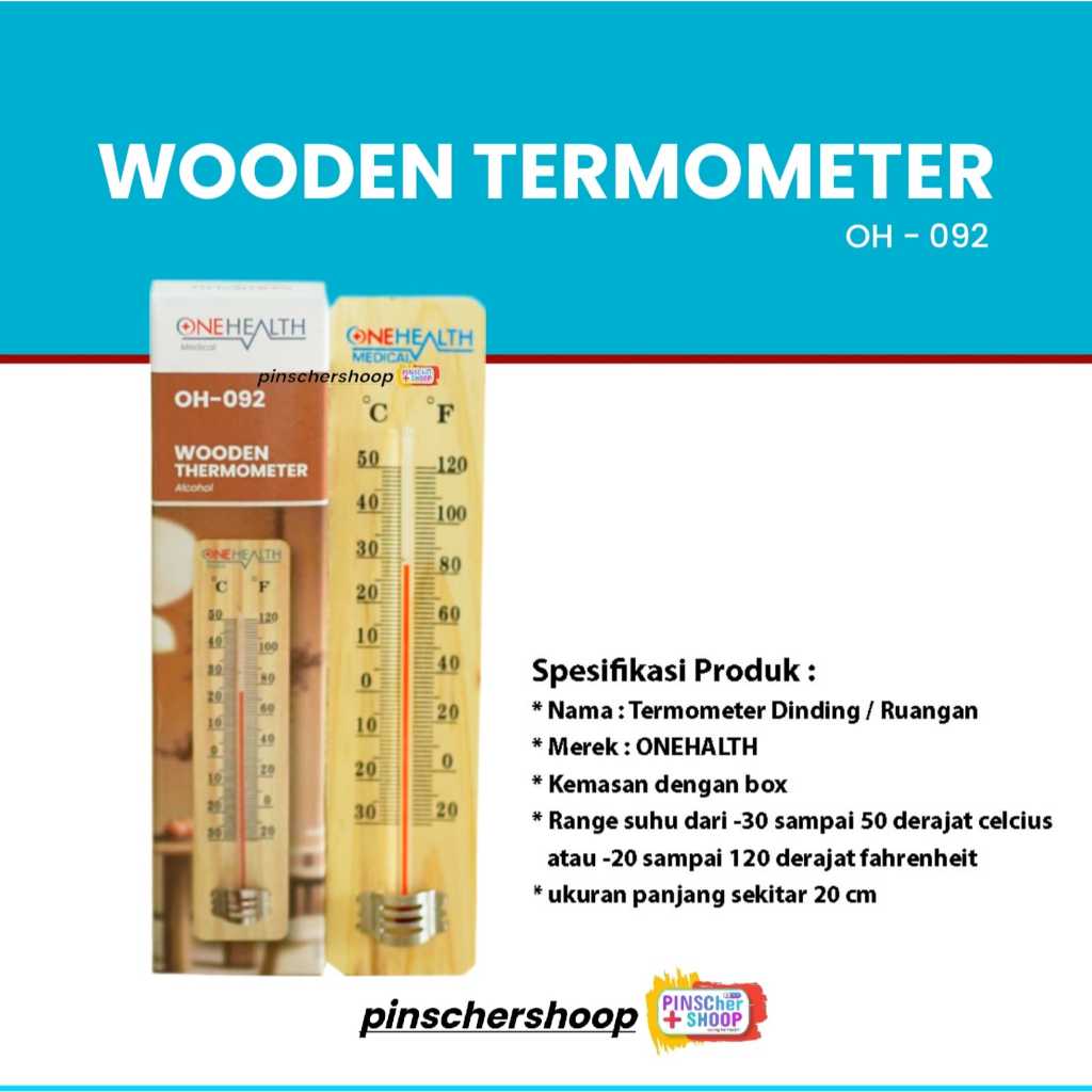 Jual TERMOMETER KAYU WODDEN THERMOMETER RUANGAN OH-092 / PCS | Shopee ...
