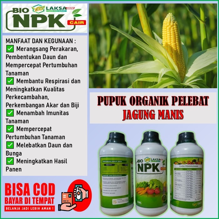 Jual Pupuk NPK Laksa Grow Penyubur Tanaman Jagung Manis - NPK Laksa Grow Mempercepat Pertumbuhan ...