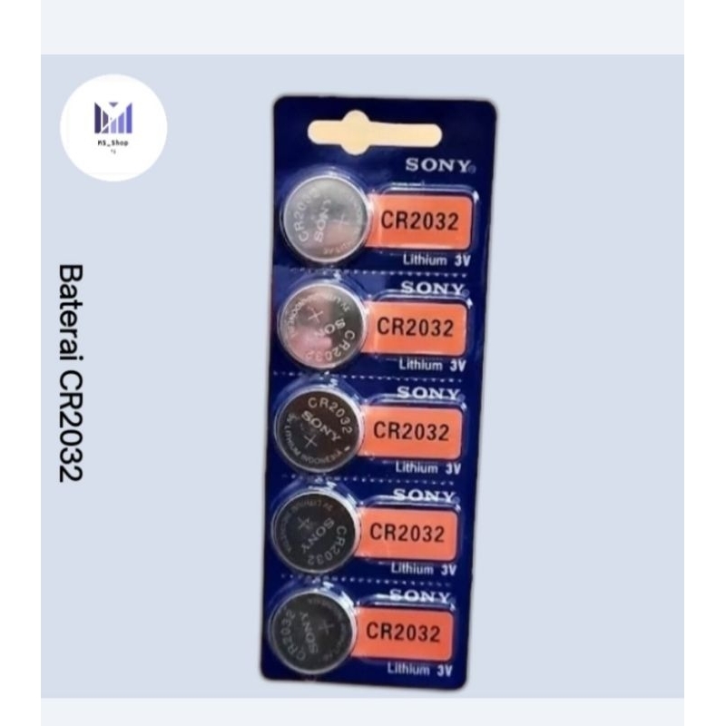 Jual Batre CR2032 Lithium 3V / Battery kancing / Baterai Remote Montor CR2032 isi 5 pcs | Shopee ...