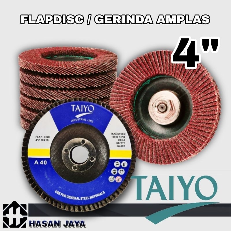 Jual Mata Gerinda Amplas / Flap Disc Taiyo 4" Inch Grit #40 - #400 ...