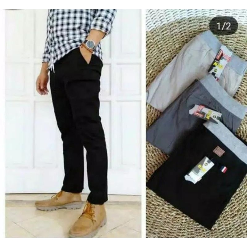 Jual CELANA RIP PANJANG CHINOS JUMBO 33-38/CELANA KERJA PRIA | Shopee ...