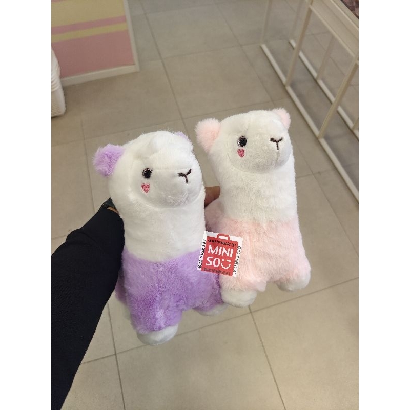 Jual MINISO 🆕 Boneka Llama / Alpaca Lucu (sz.22cm) PURPLE / PINK ...
