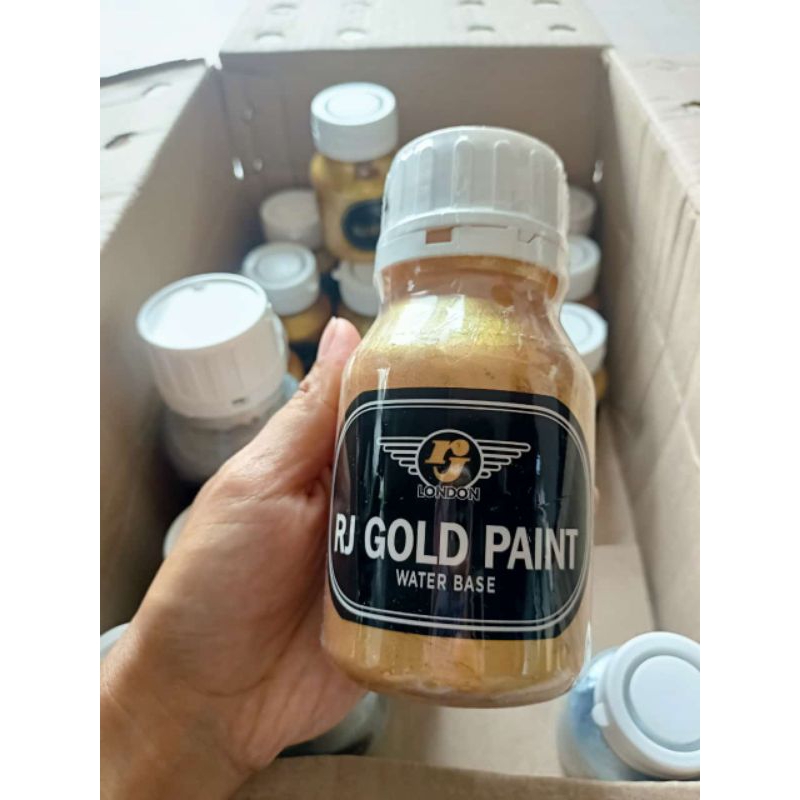 Jual Cat warna gold || Rj London gold paint warna emas 250gr | Shopee ...
