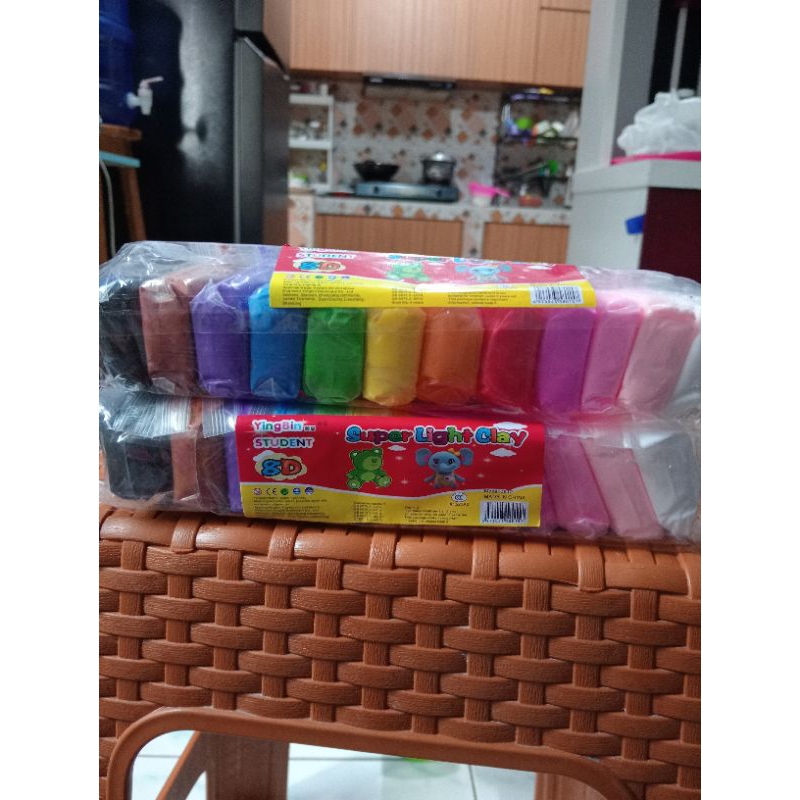 Jual Clay Mainan Anak isi 12pcs / Mainan Edukasi Lilin anak / Polymer ...