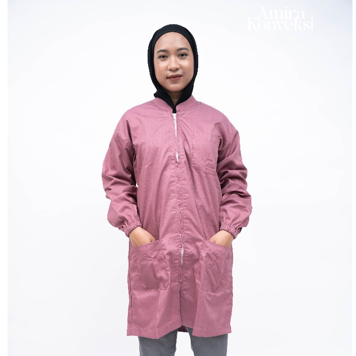 Jual Jas Lab Pink New Color / Jas Laboratorium Lengan Panjang Dengan ...