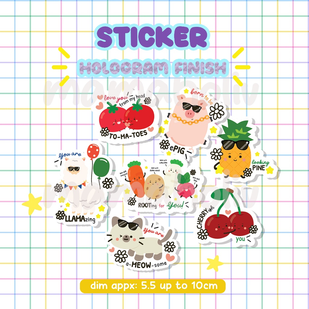 Jual motivational sticker / sticker motivasi / sticker hologram ...