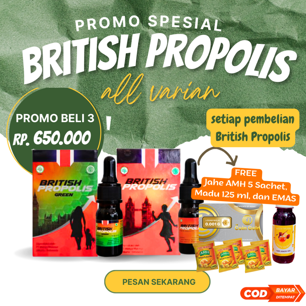 Jual [HARGA SPESIAL] British Propolis | Promo All Varian | 100% ...