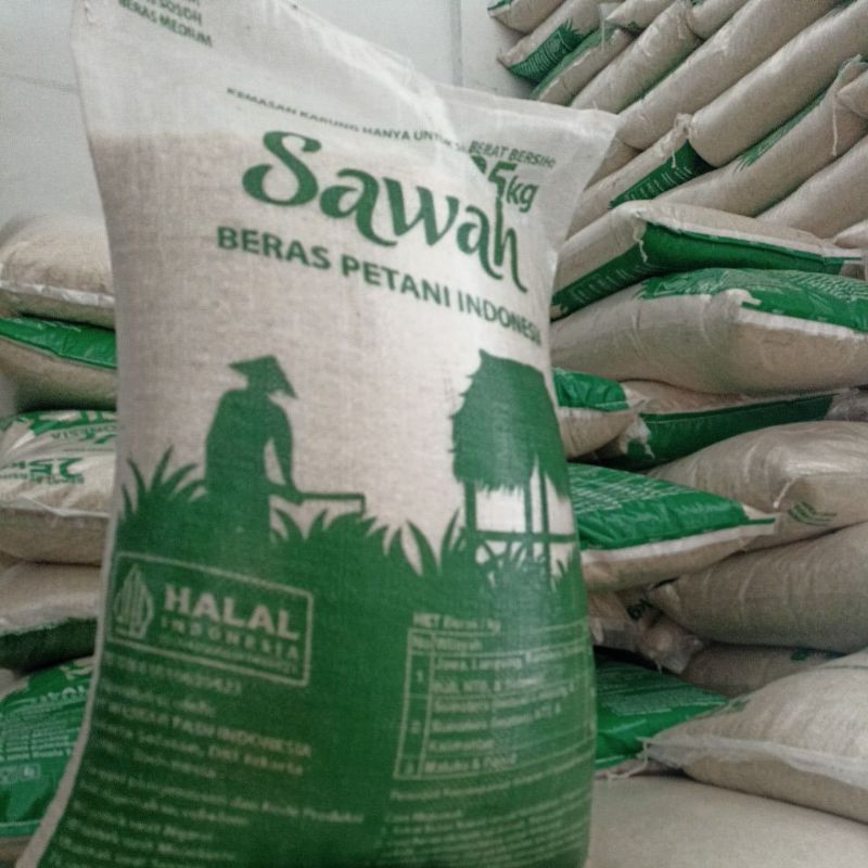 Jual Beras Sawah 25kg, Beras Putih, Beras Enak, Beras Pulen 25kg ...