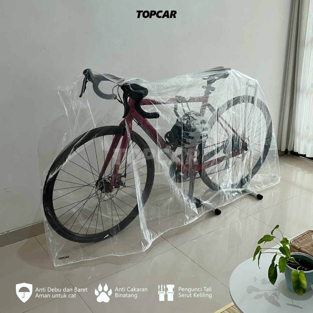 Jual TOPCAR Sarung Sepeda Balap MTB BMX Race Lipat Plastik Transparan ...