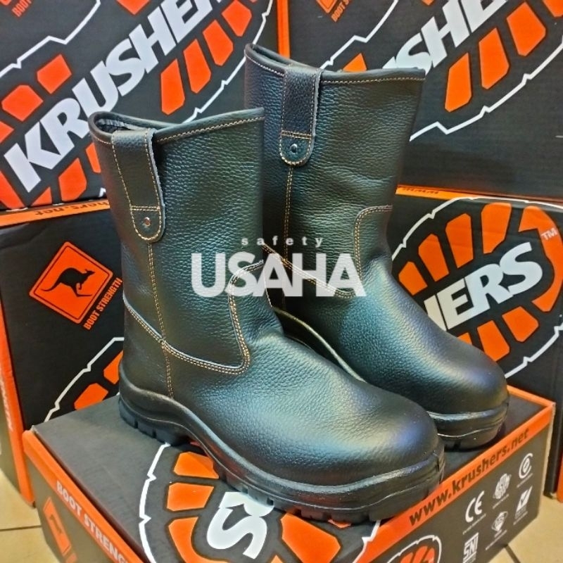 Jual Sepatu Safety Krushers Texas Black Original / Safety shoes ...