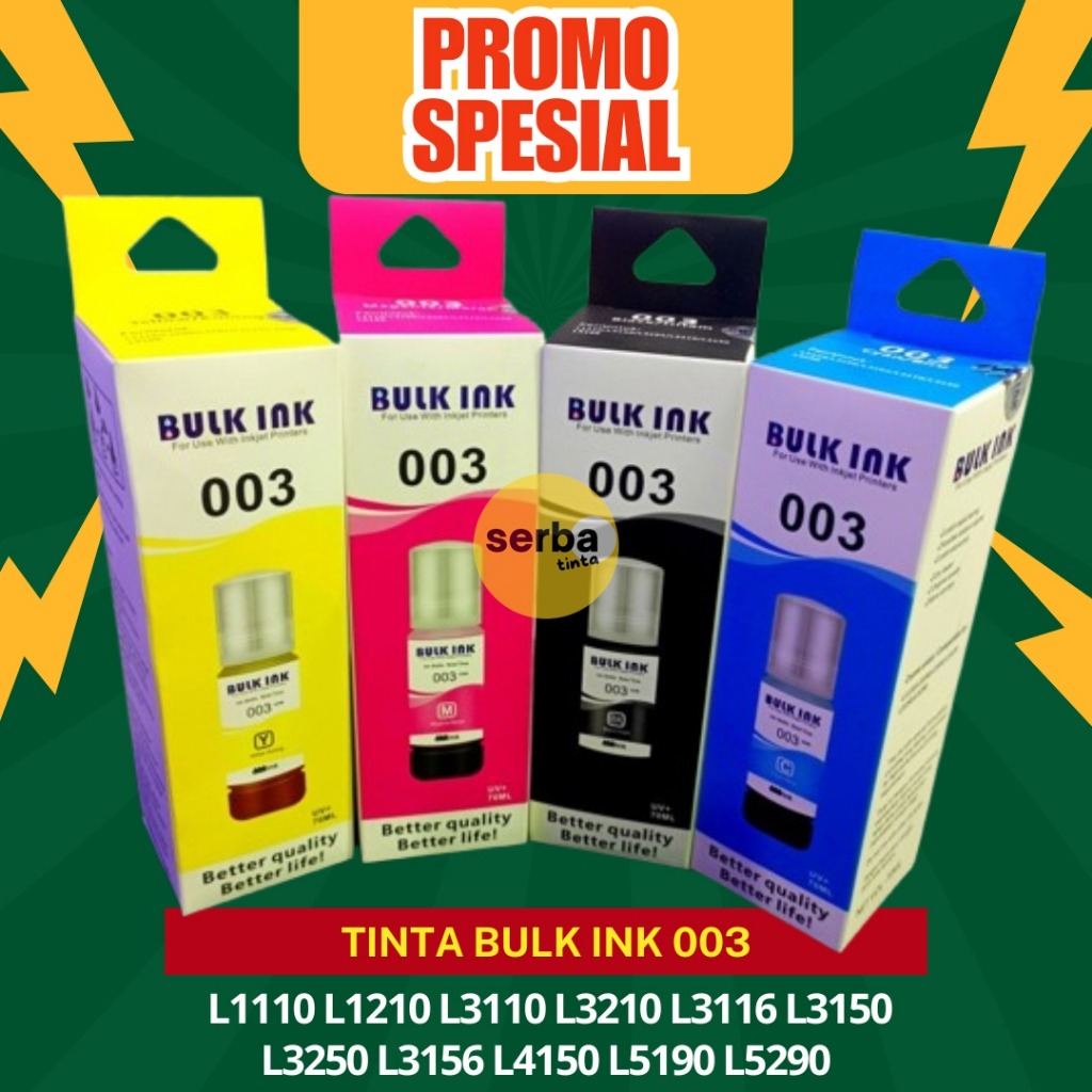 Jual Tinta Bulk Ink 003 For L1110 L1210 L3110 L3210 L3150 L5190 ...
