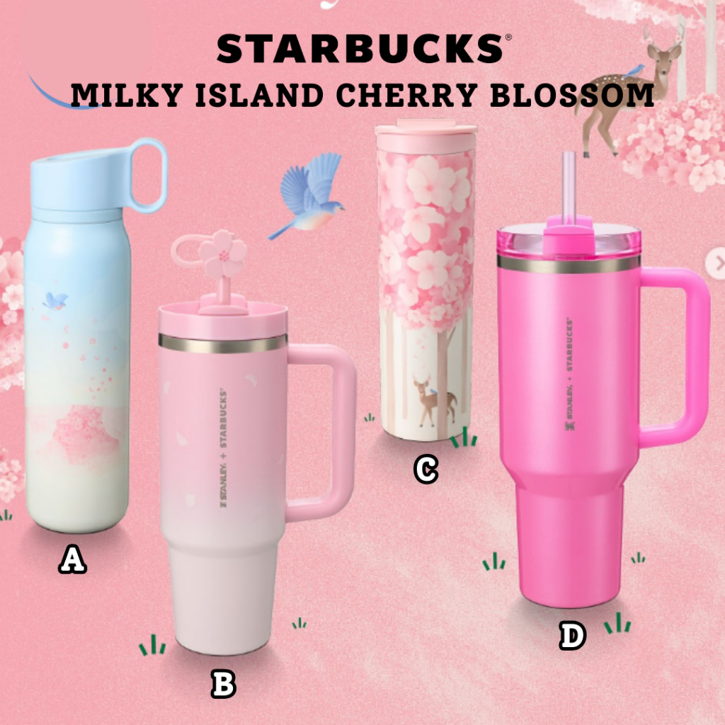 Jual STARBUCKS Milky Island Cherry Blossom Spring 2025 Stainless Steel ...