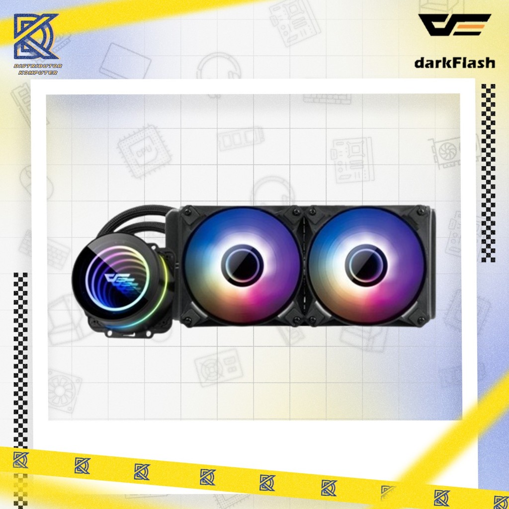 Jual AIGO DARKFLASH CPU COOLER TWISTER DX-240 V2.6 ARGB LED 240mm AIO LIQUID COOLER | Shopee ...