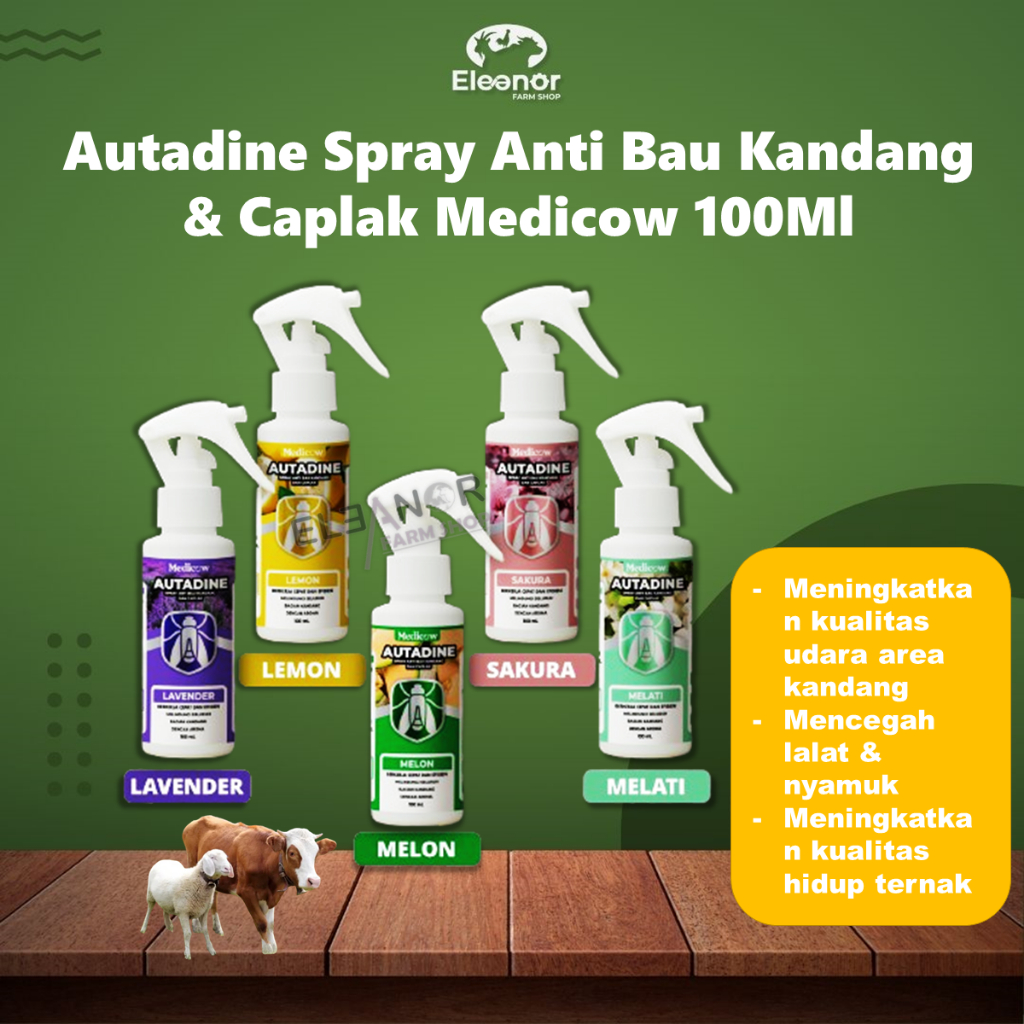Jual Autadine Spray Penghilang Bau Kandang Sapi Caplak Penyegah Lalat ...