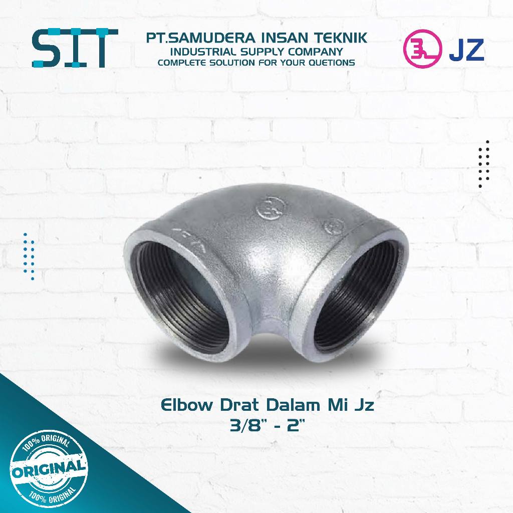 Jual Elbow Drat Dalam JZ 3/8" - 2" inch Knie Drat Dalam Galvanis KDD ...