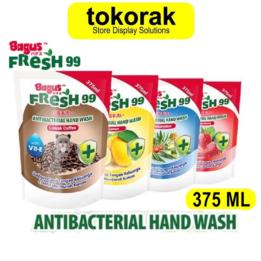 Jual BAGUS FRESH 99 SABUN CUCI TANGAN REFILL 375 ML POUCH ISI ULANG ...
