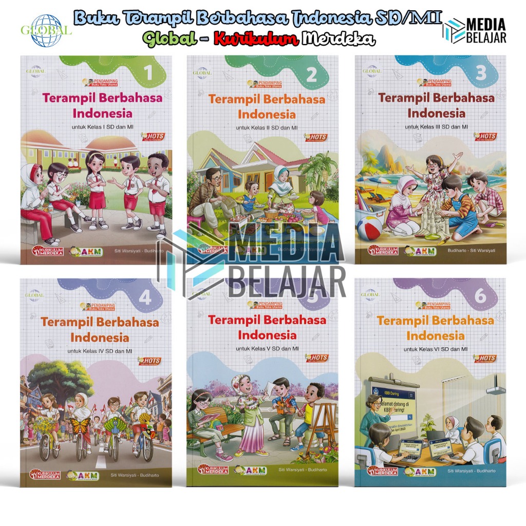 Jual Buku Global Terampil Berbahasa Indonesia SD/MI Kelas 1,2,3,4,5,6 Kurikulum Merdeka Tiga ...