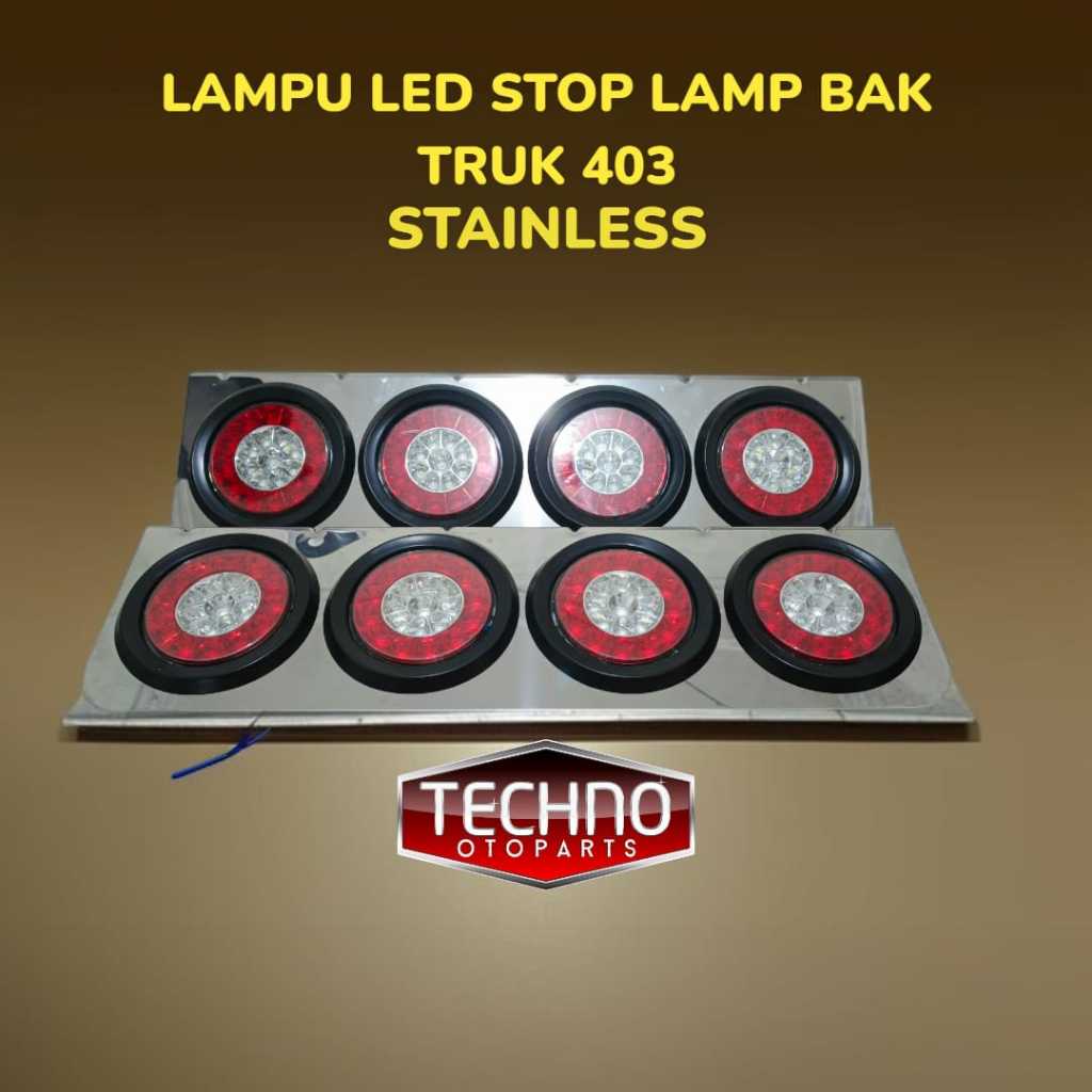 Jual Lampu Led Rem Stop Lamp Stoplamp Bak Truk 24v 403 Universal 1set ...