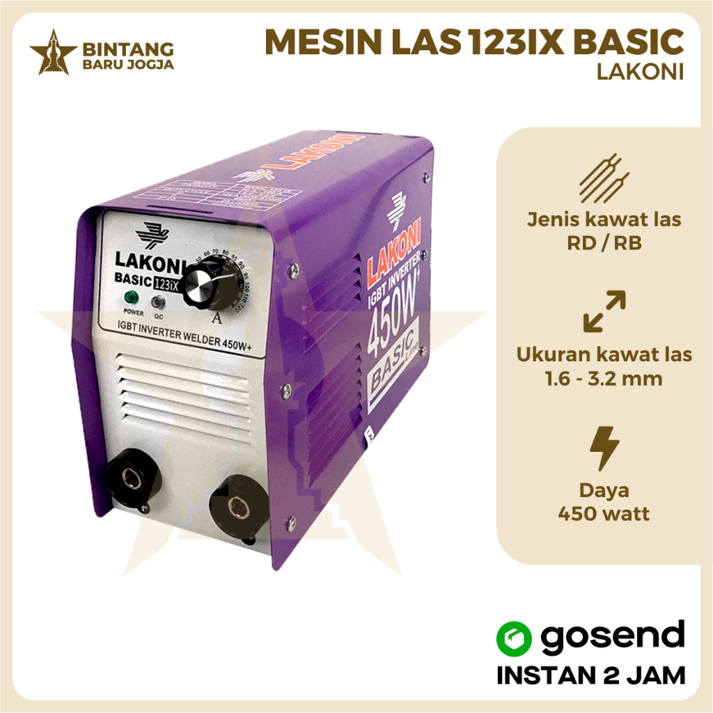 Jual LAKONI BASIC 123IX Trafo Las Listrik Welding Inverter Trafo Travo Las Mesin 123 IX - Mesin ...