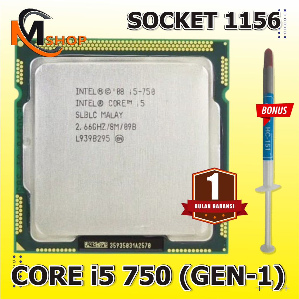 Jual Prosesor Processor Socket LGA 1156 Core I5 750 760 2.66 GHZ Generasi Ke 1 Clarkdale ...