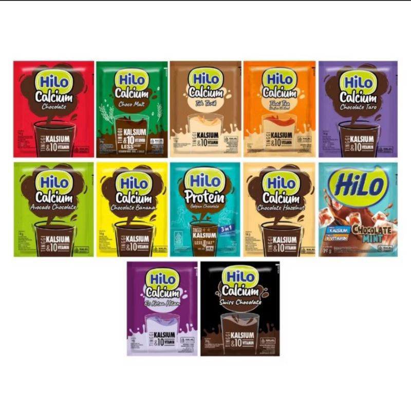Jual [BARU ORIGINAL] Hilo Chocolate Malt / Taro / Coklat 10 Sachet ...