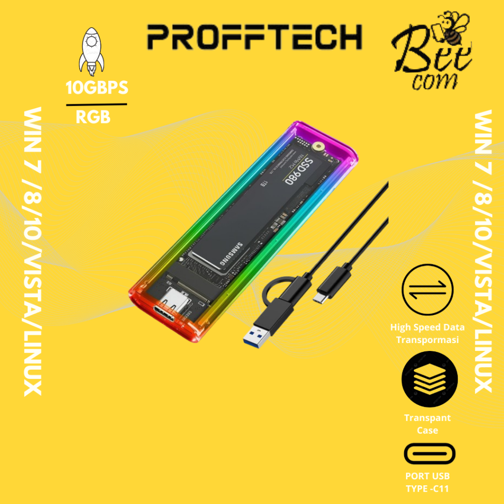 Jual Casing SSD External M.2 NVME + USB 3.1 Type C | 2TB Enclosure - PhantomDrive | Unitech ...